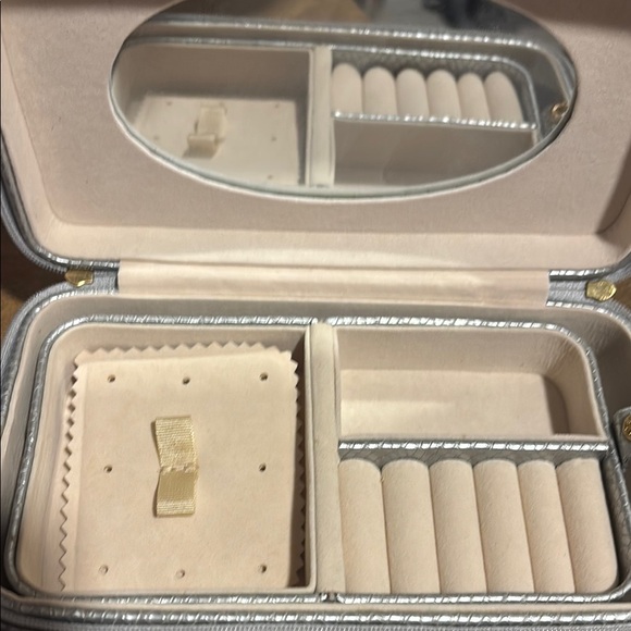 Target | Jewelry | Silver And Cream Jewelry Box With Detachable ...